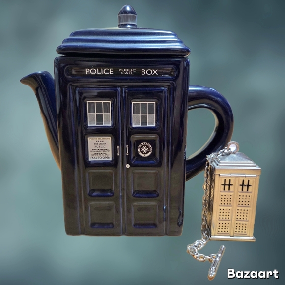 Dr. Who | Kitchen | Doctor Who Blue Tardis Teapot Stainless Steel ...